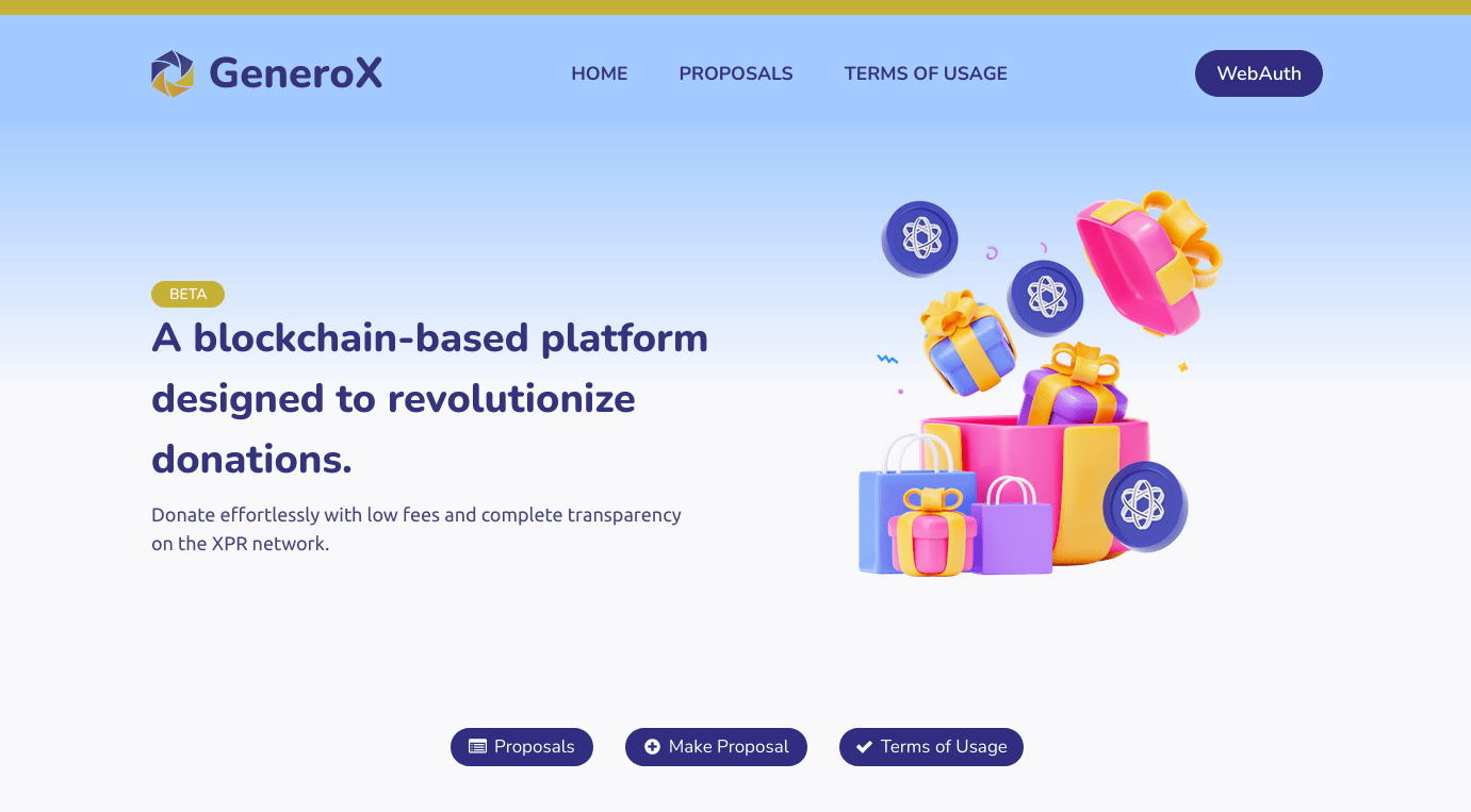 GeneroX - Donate Crypto